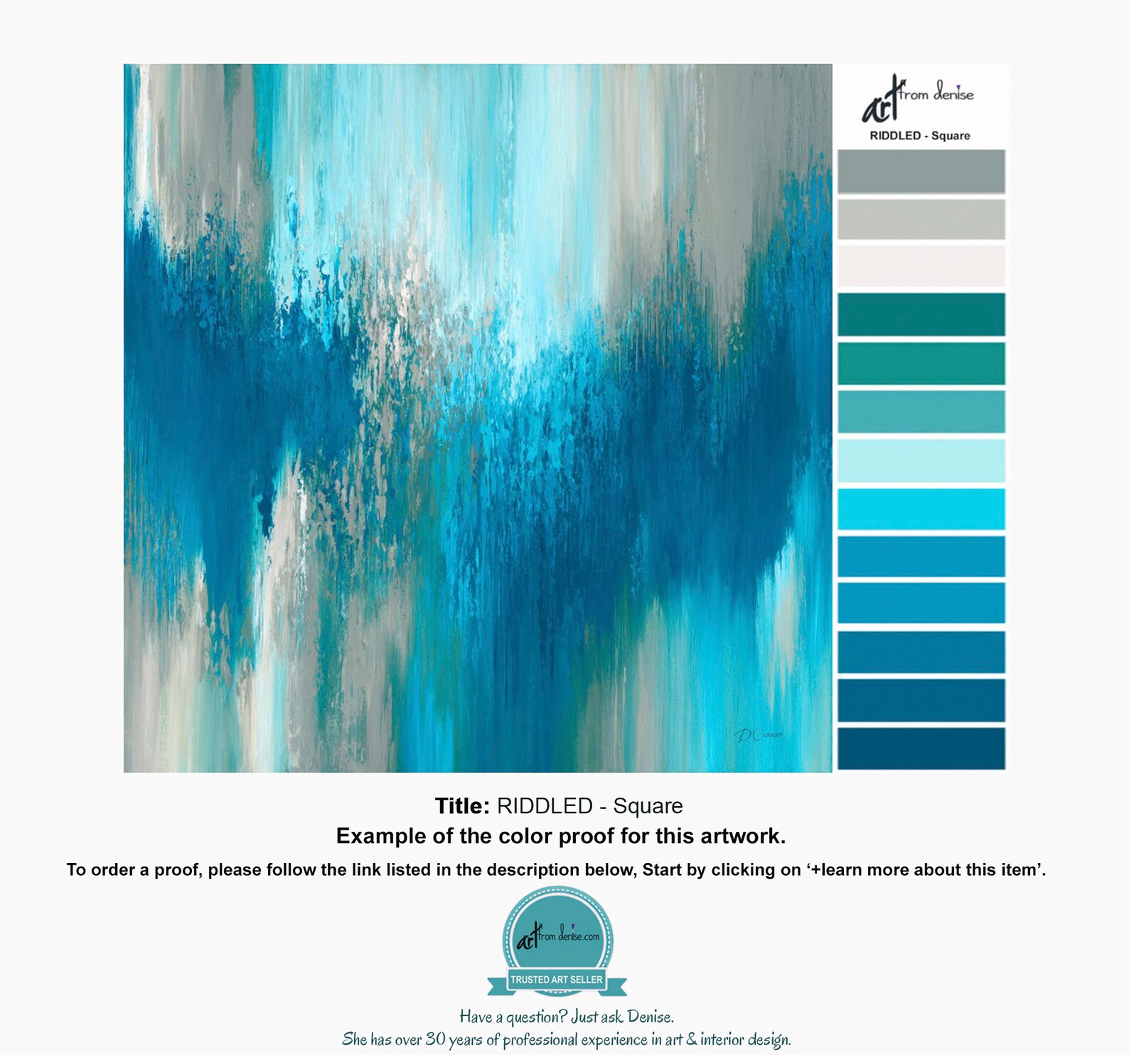 Large Square Abstract Canvas Wall Art for Dining Room - Etsy