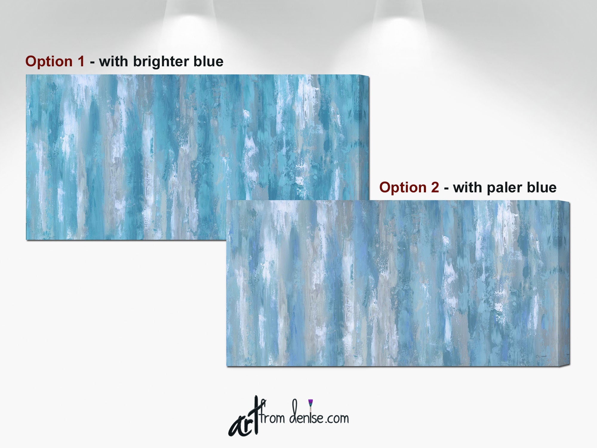 Grey & blue abstract canvas wall art Bedroom wall decor above | Etsy