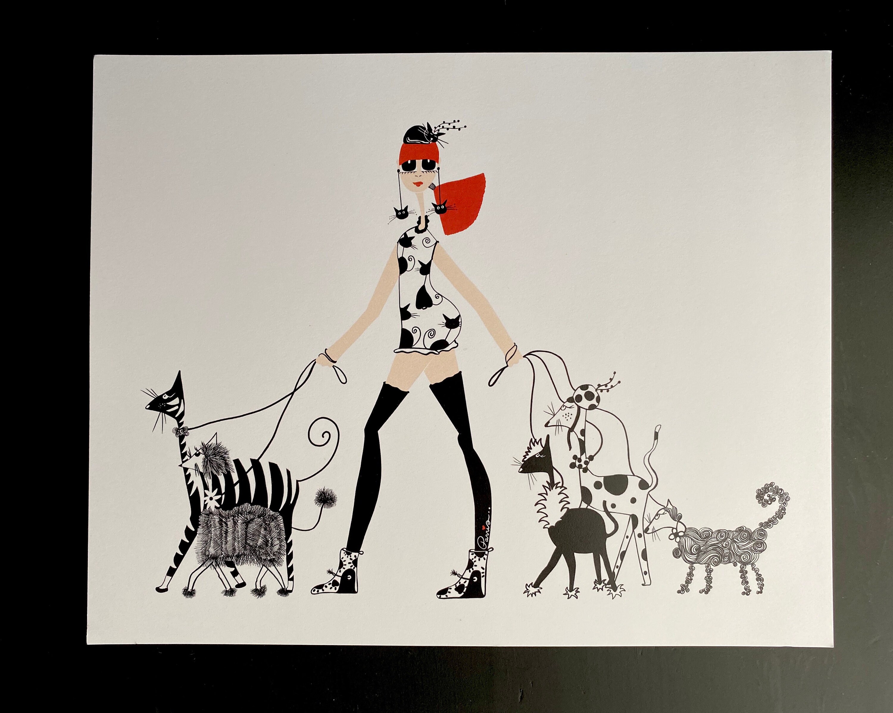 Cat Walker - ART PRINT - Etsy