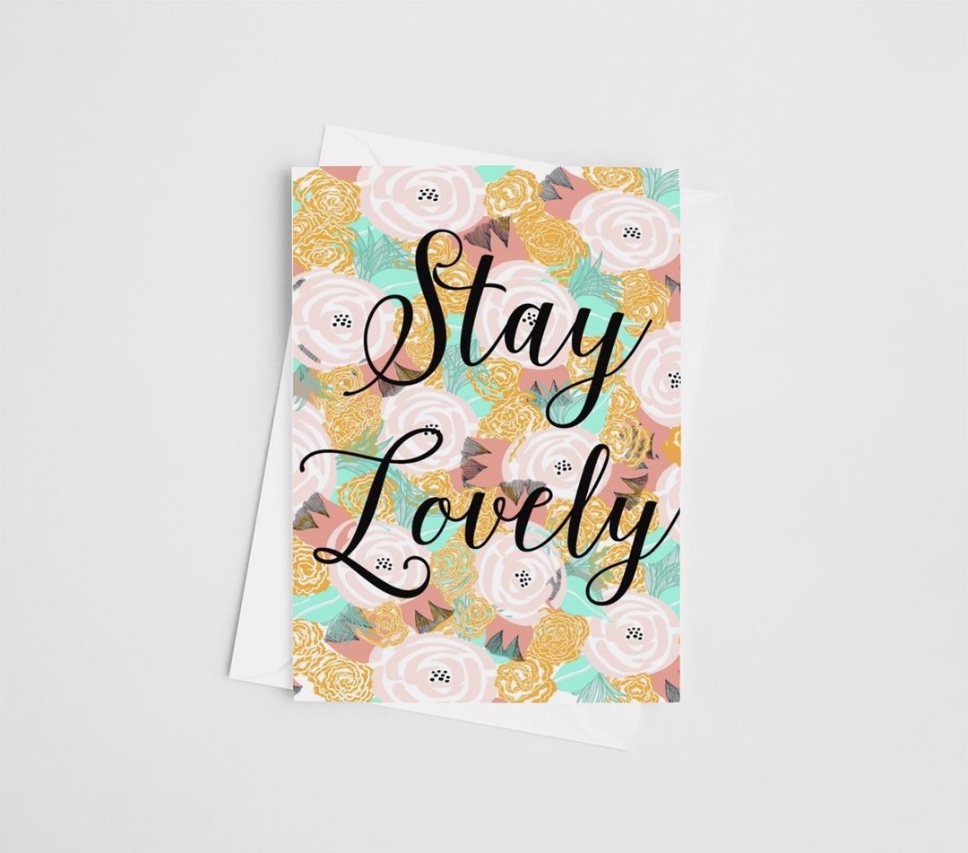 Stay Lovely - A Set of 5 Cards - Etsy