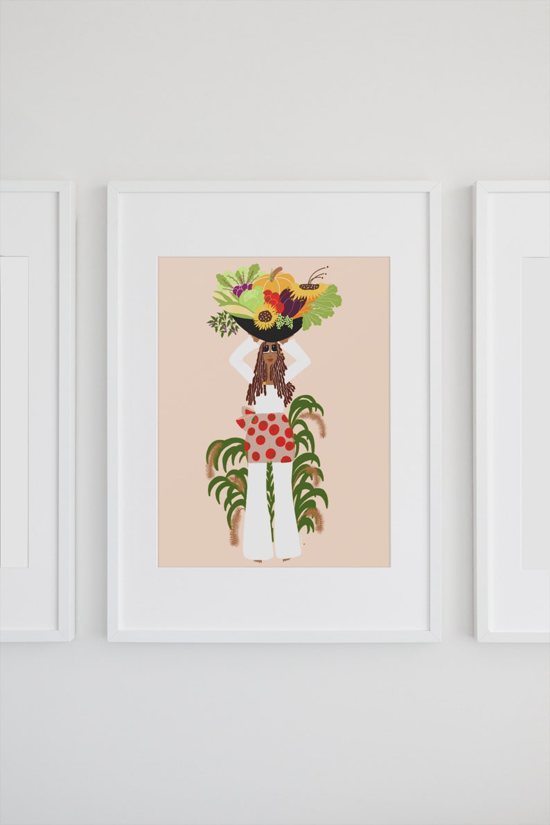 The Lovely Gardener Art Print Gardener Art Black Art Home | Etsy