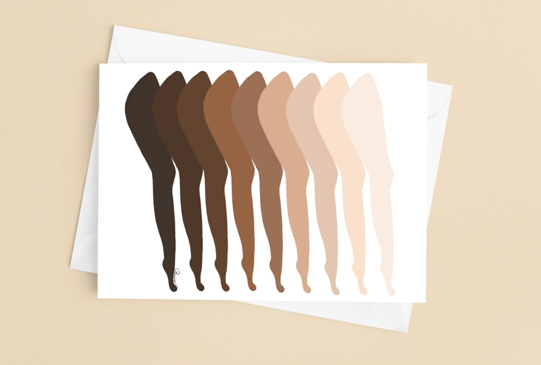 A Set of 5 Cards - Shades of Legs - Etsy