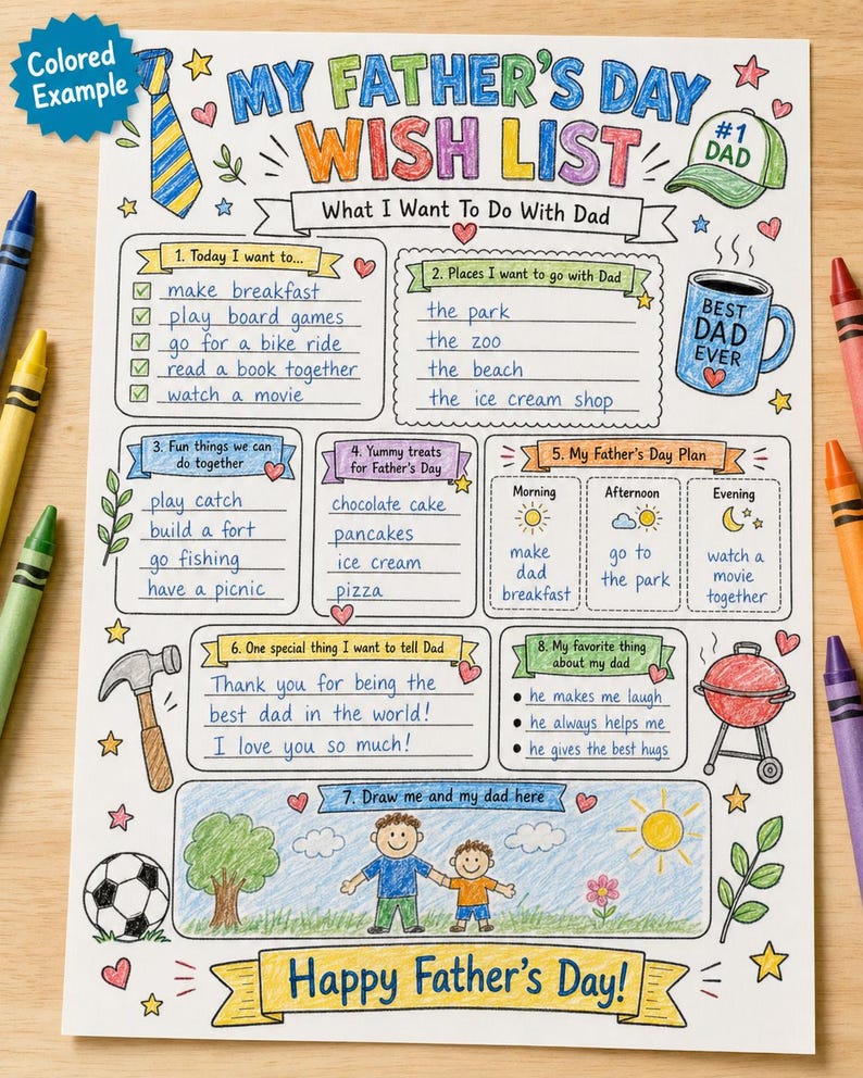 Father's Day Printable Questionnaire: All About My Dad Coloring Page ...