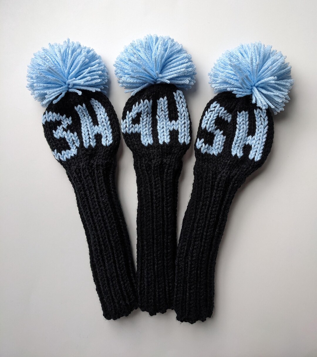 HYBRID SIZE Set of 3, Made-to-order! Custom Hand Knitted Golf Club Head ...