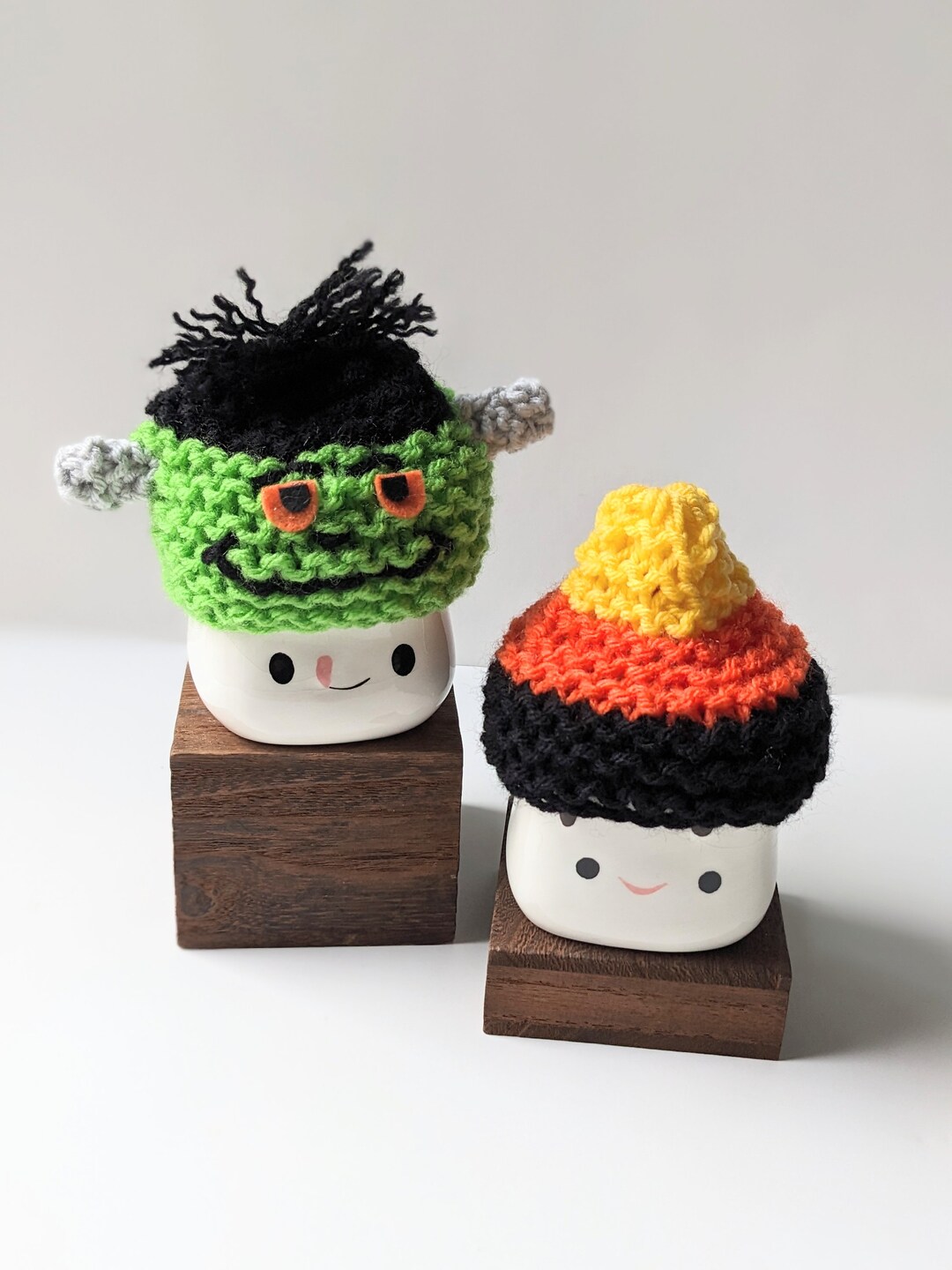 Marshmallow Mug Hats Rae Dunn Inspired Holiday Decor Halloween Green ...