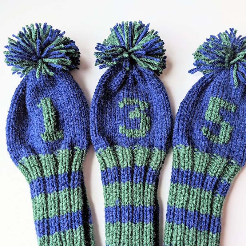 3 Wood Head Cover Knitted - Etsy