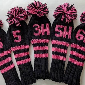 Set of 5, Made to Order! Custom Knitted Golf Club Socks Golf Head ...