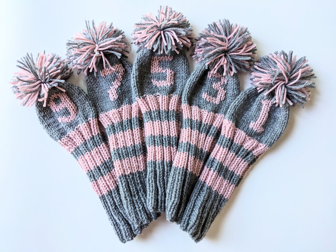 Set of 5, Made to Order! Custom Knitted Golf Club Socks Golf Head ...