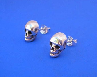 Silver Skull Pendant Hand Made Solid Silver | Etsy