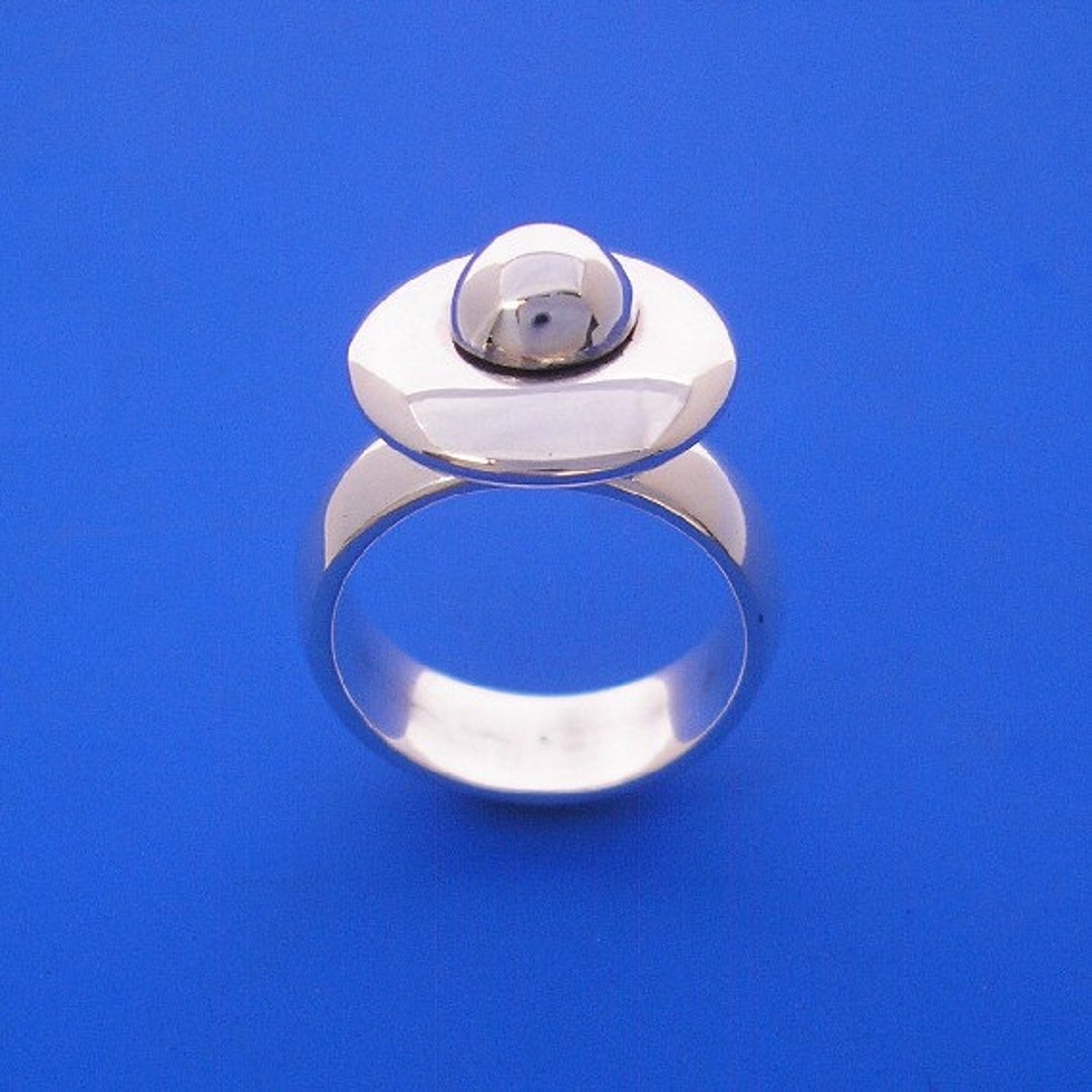 Silver Spaceship Spinning Ring Hand Made Solid Silver - Etsy