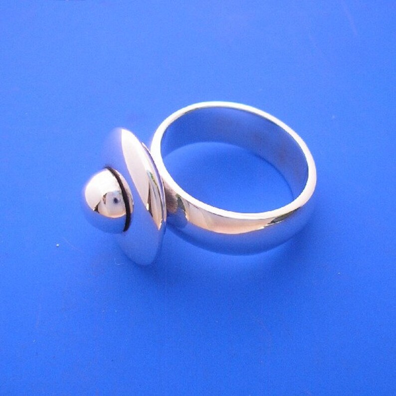 Silver Spaceship Spinning Ring Hand Made Solid Silver - Etsy