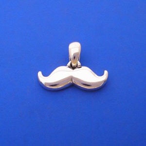 Silver Moustache Mustache Pendant Hand Made Solid Silver - Etsy
