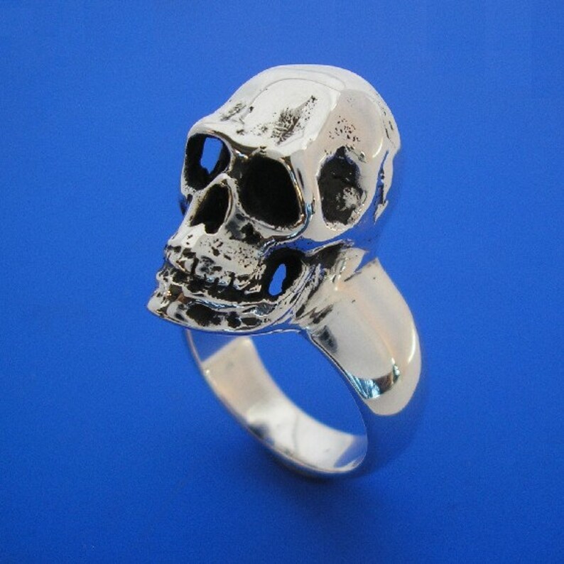 Silver Skulls Ring Hand Made Solid Silver - Etsy