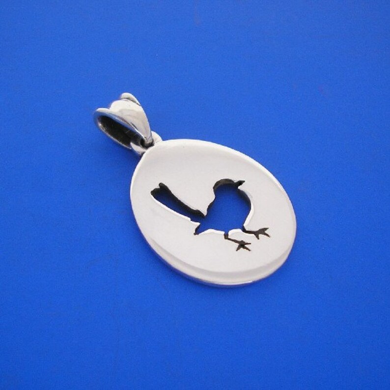 Silver Wren Bird Pendant Hand Made Solid Silver Jewelry | Etsy