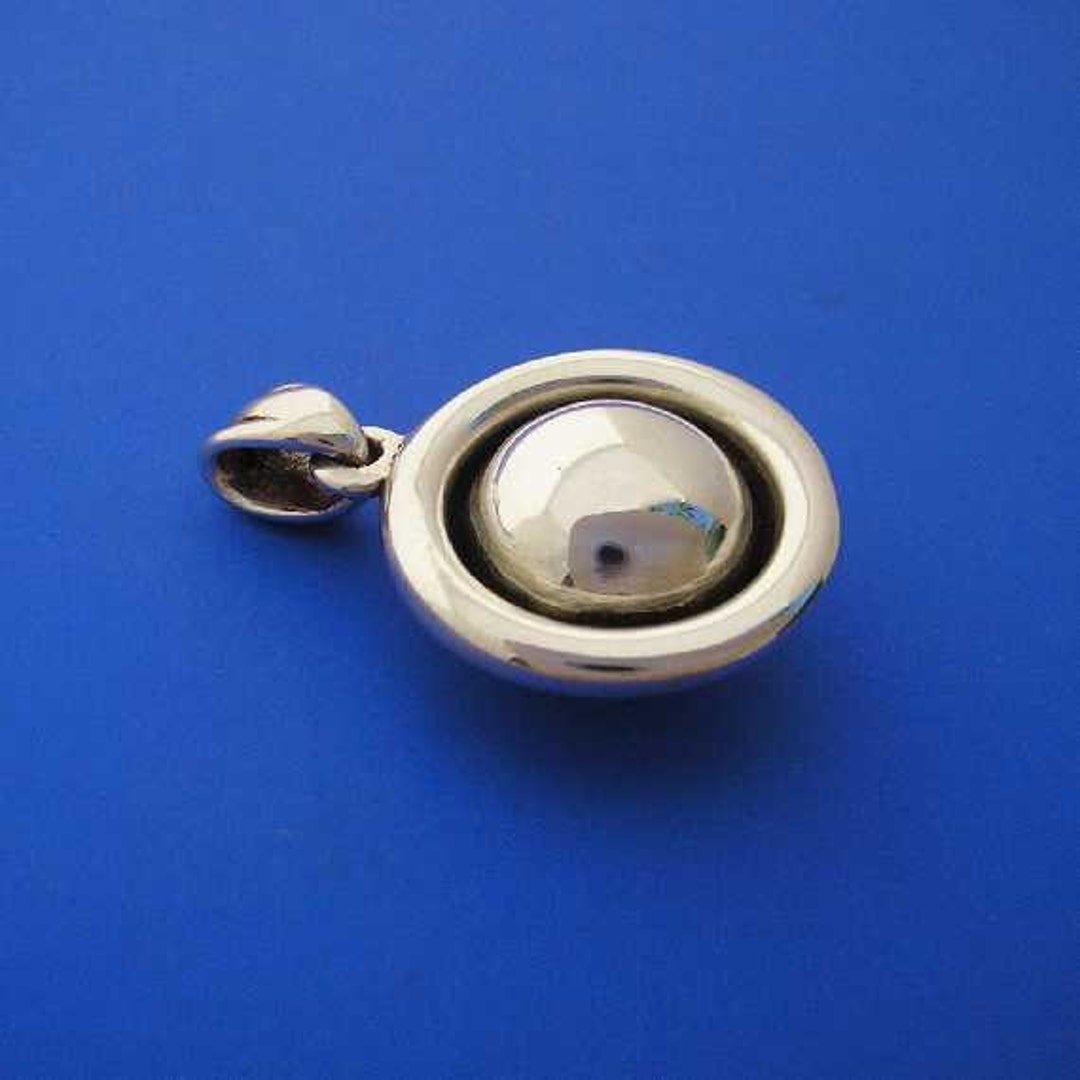 Silver Dome Double Pendant Hand Made Solid Silver - Etsy