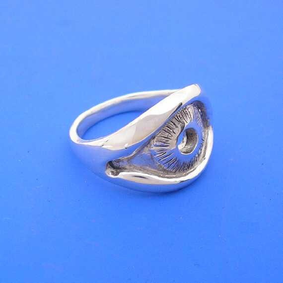 Silver Eye Ring Hand Made Solid Silver | Etsy