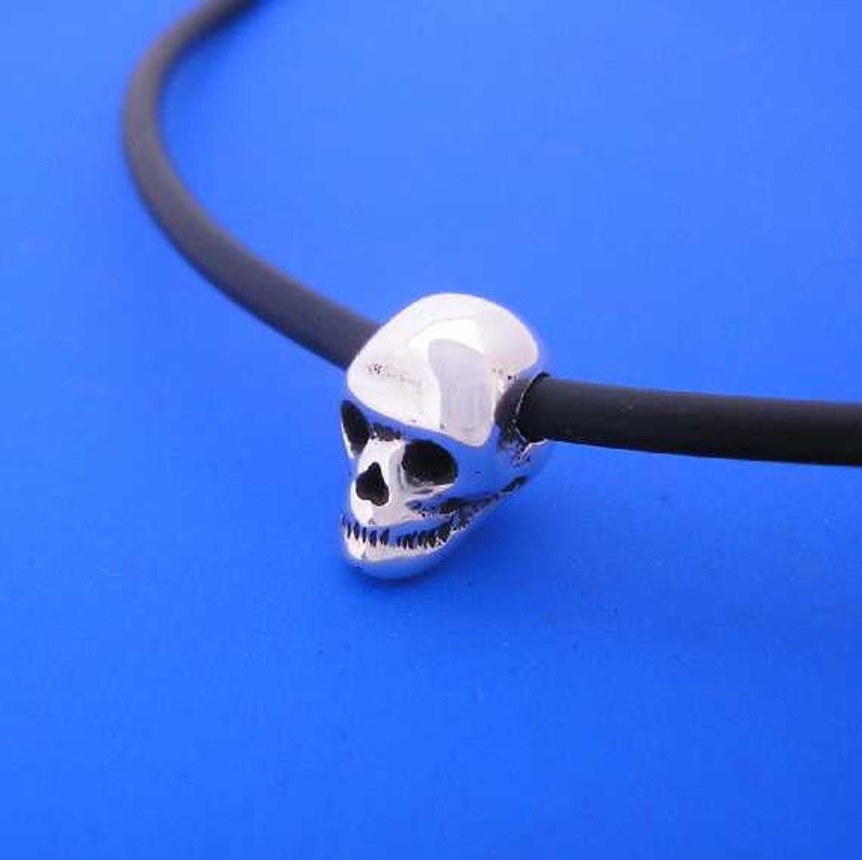 Silver Skull Pendant Hand Made Solid Silver - Etsy
