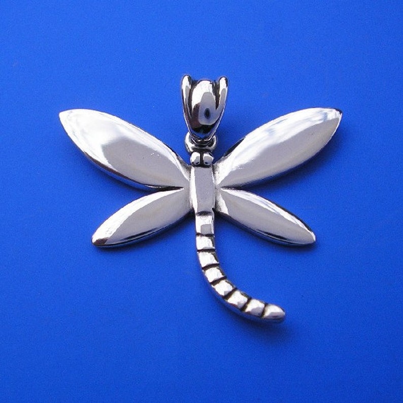 Silver Dragonfly Pendant Hand Made Solid Silver Jewelry | Etsy