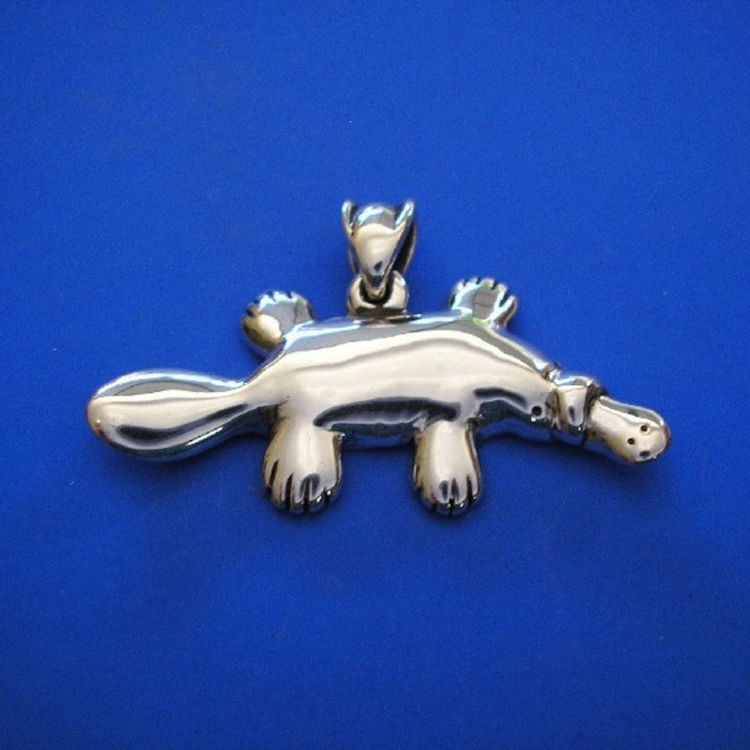 Silver Platypus Pendant , Hand Made Solid Silver Jewelry Jewellery - Etsy