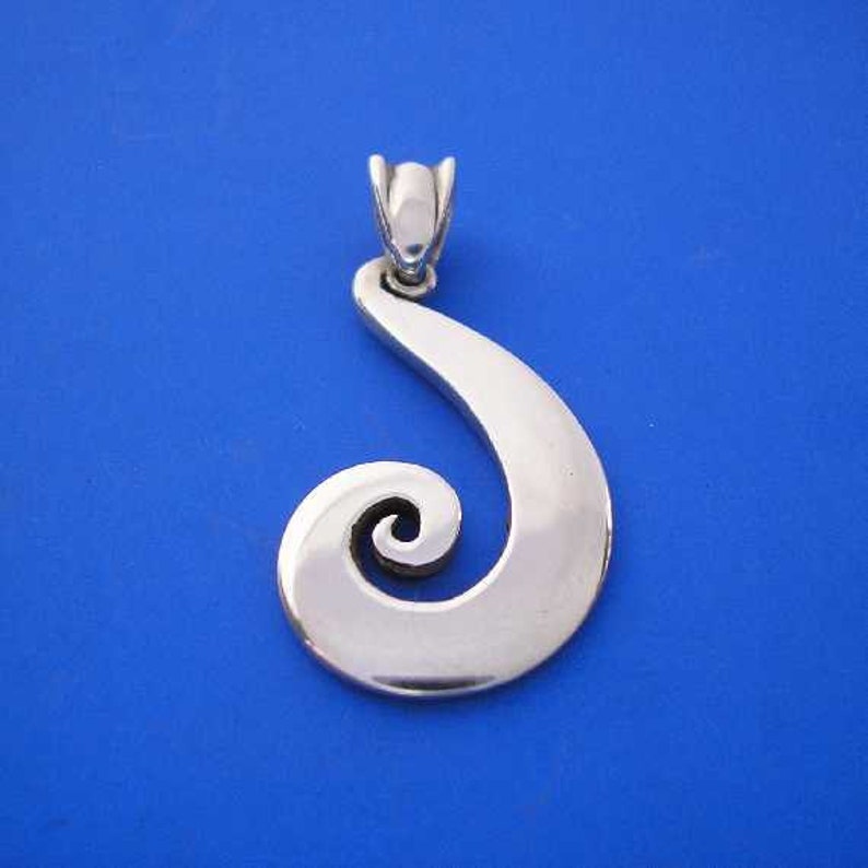 Silver Spiral Pendant Hand Made Solid Silver - Etsy