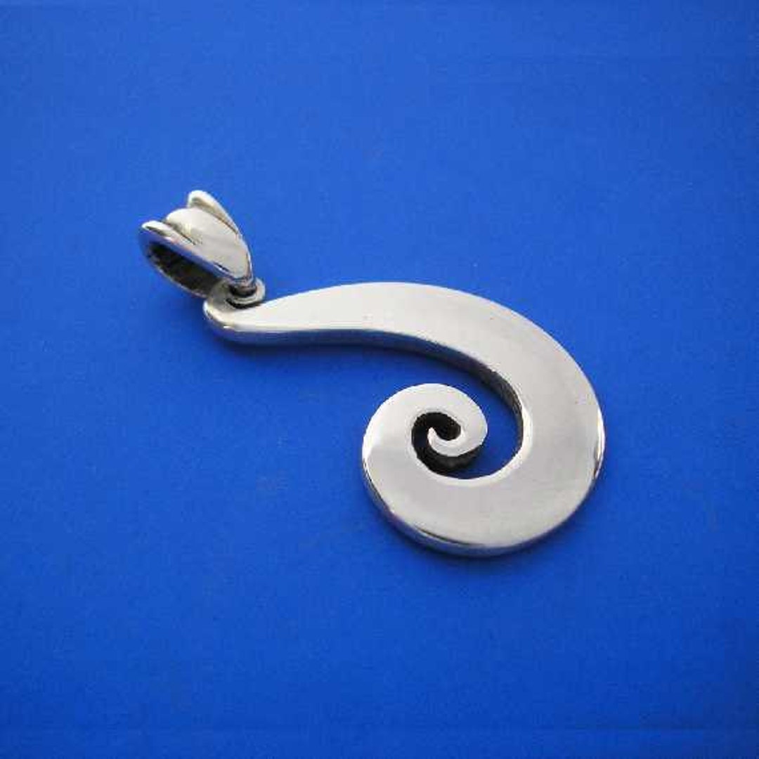 Silver Spiral Pendant , Hand Made Solid Silver - Etsy