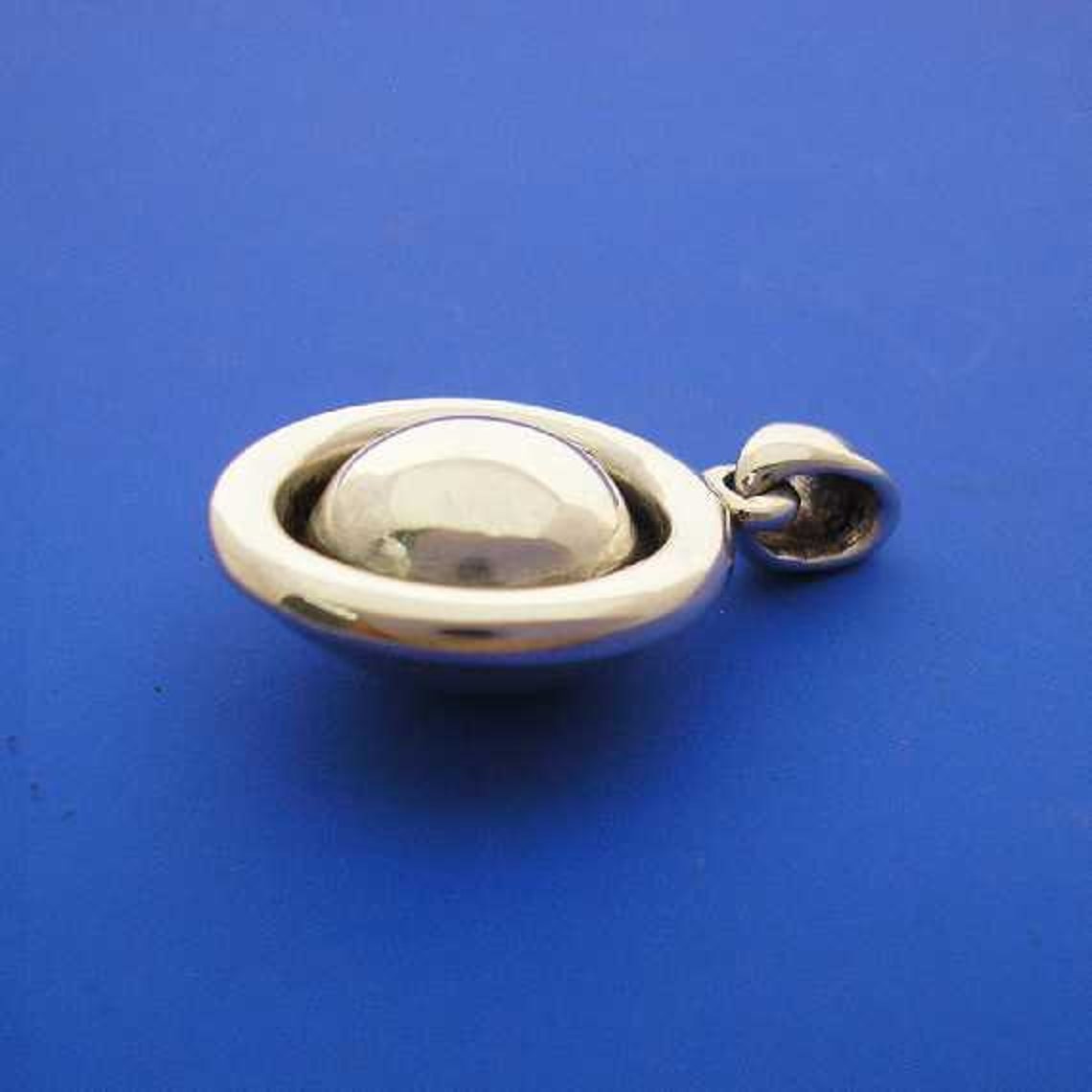 Silver Dome Double Pendant Hand Made Solid Silver - Etsy