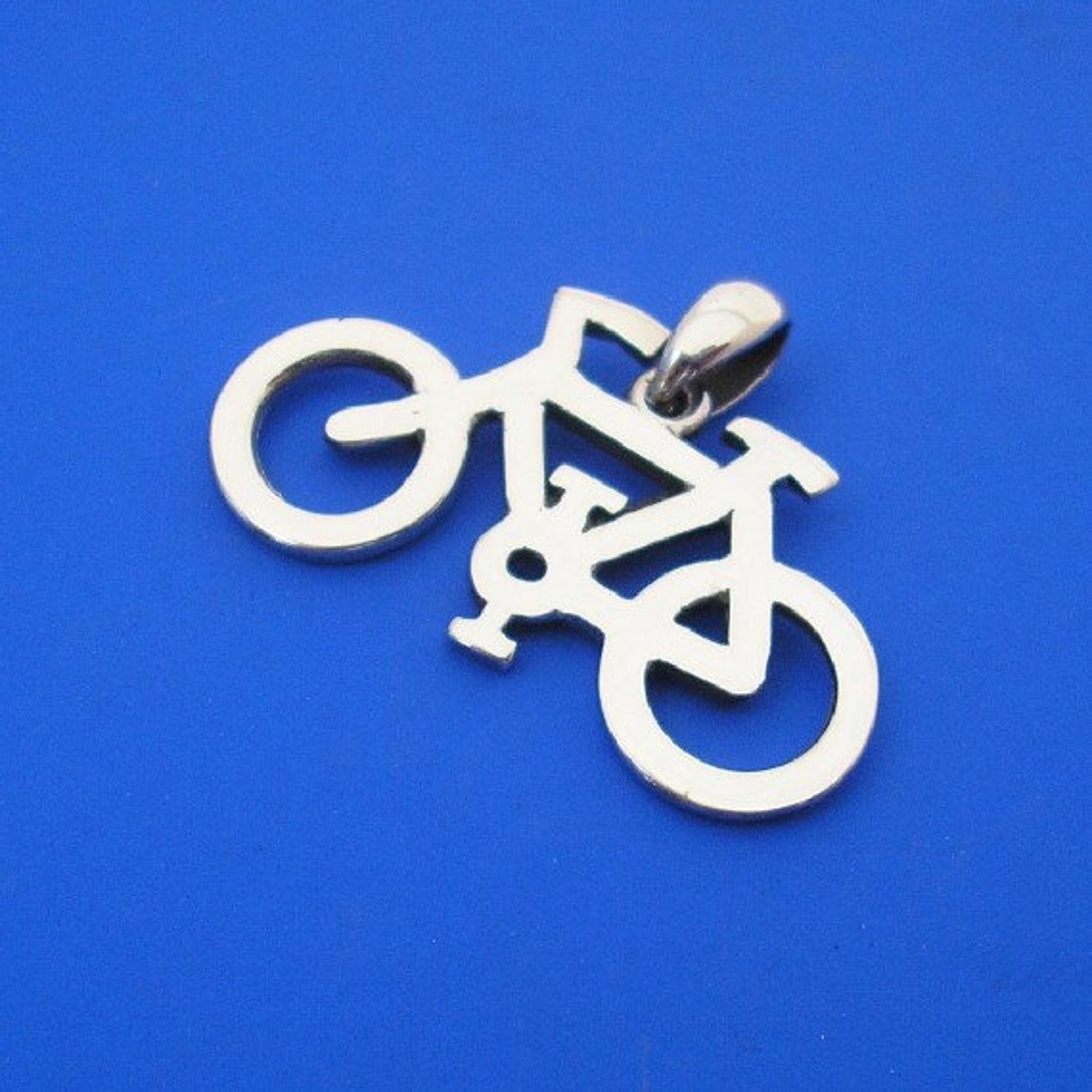 Silver Bicycle Pendant Hand Made Solid Silver - Etsy
