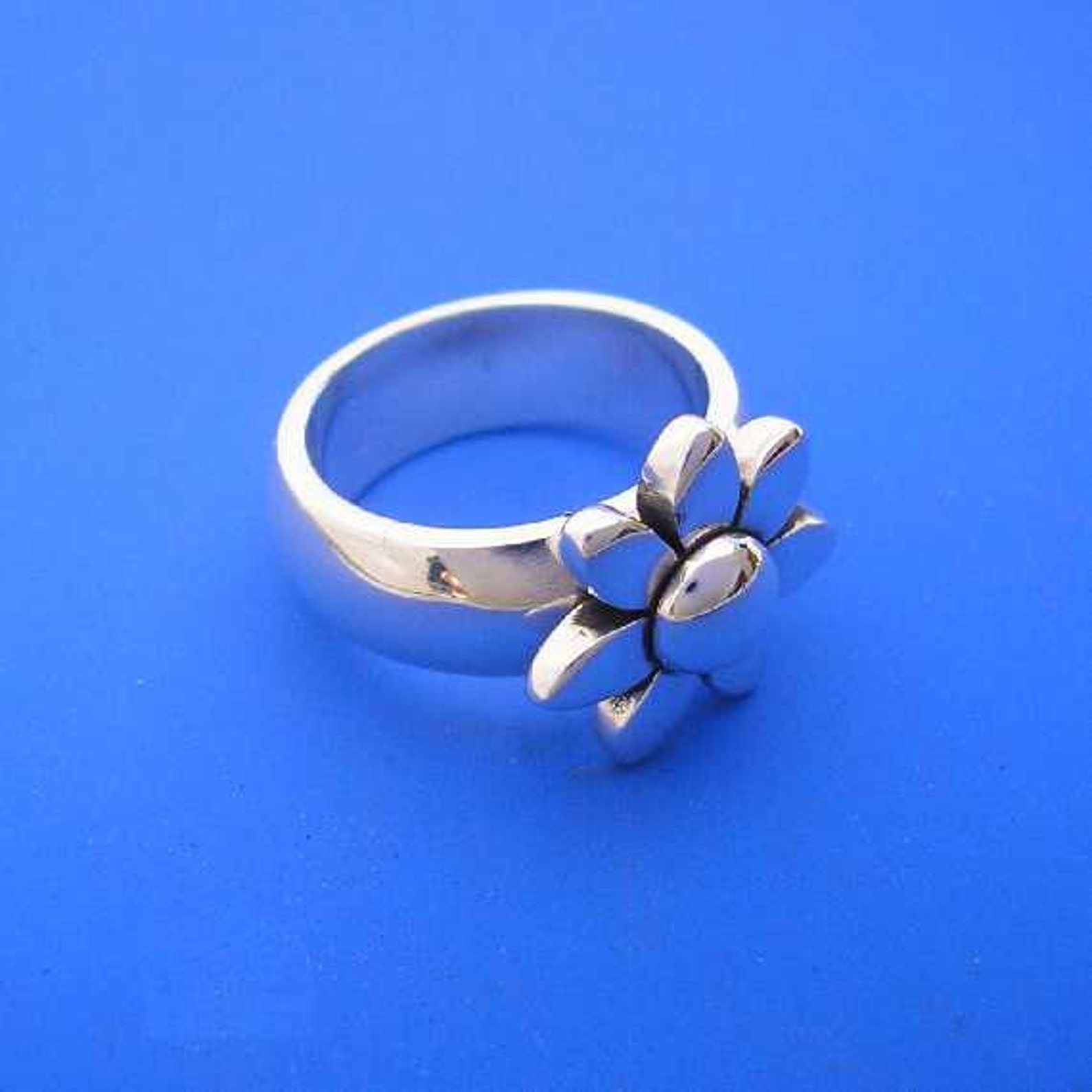 Silver Spinning Daisy Ring Flower Ring Hand Made Solid - Etsy