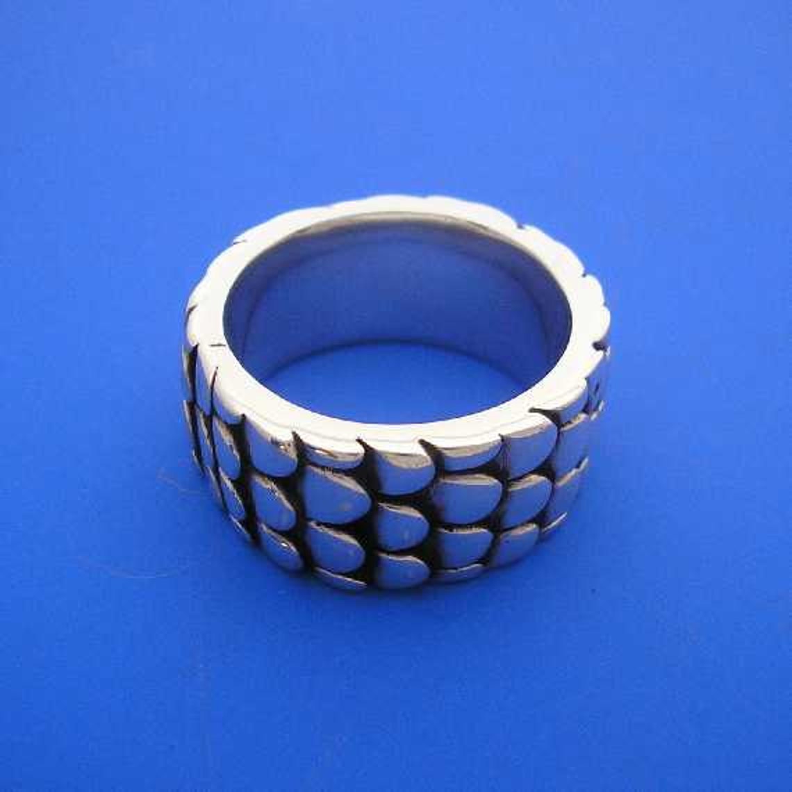 Silver Scale Ring Hand Made Solid Silver - Etsy UK