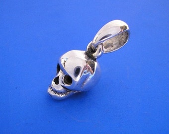 Silver Skull Pendant Hand Made Solid Silver | Etsy