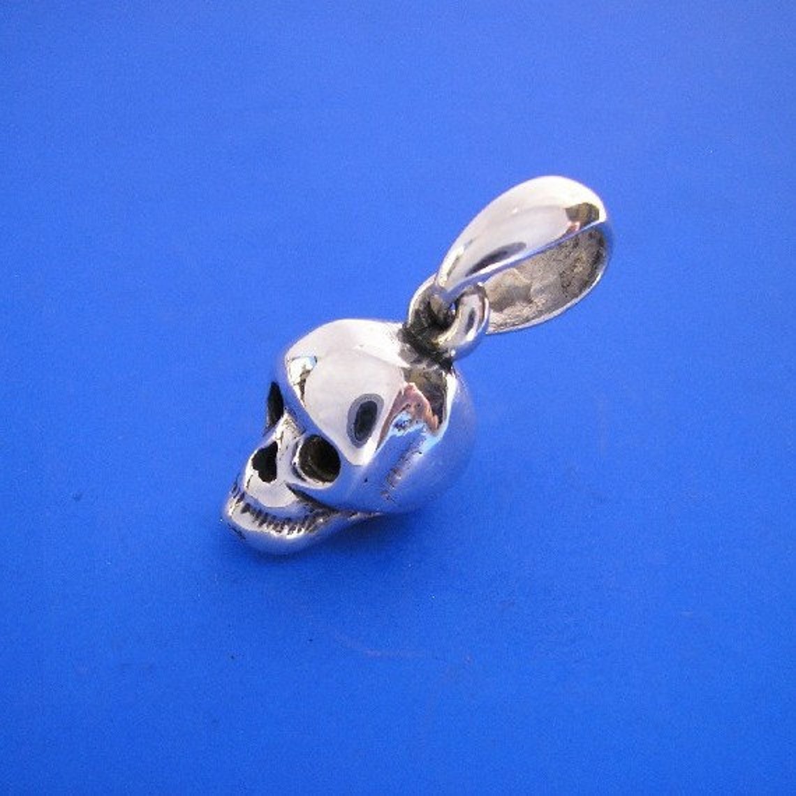Silver Skull Pendant Hand Made Solid Silver - Etsy