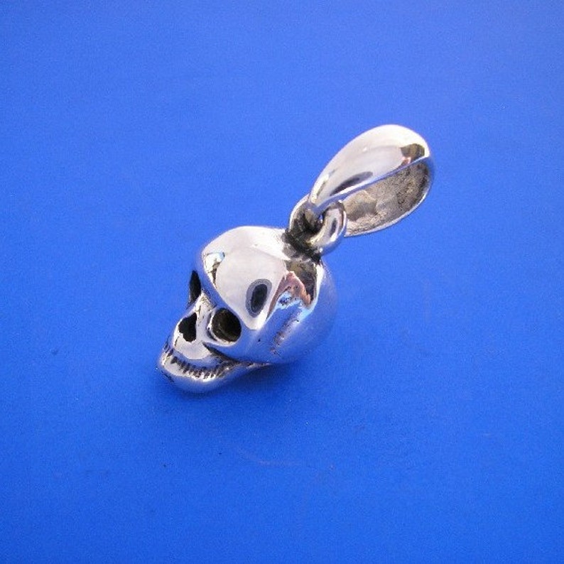 Silver Skull Pendant Hand Made Solid Silver - Etsy