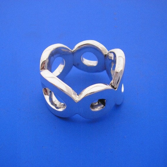 Silver O Circle Ring Hand Made Solid Silver | Etsy