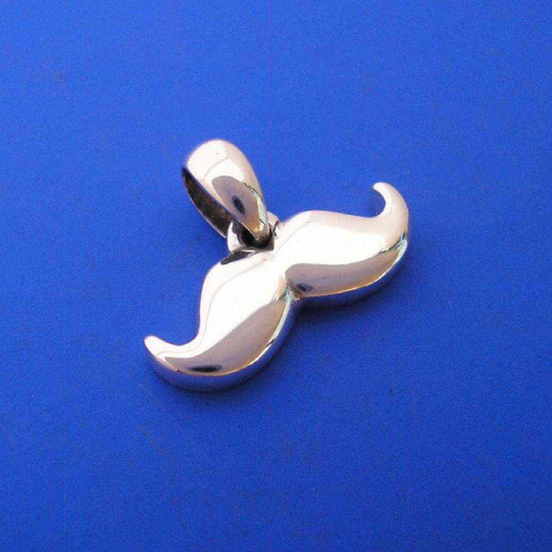 Silver Moustache Mustache Pendant Hand Made Solid Silver - Etsy