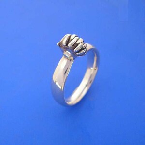 Silver Hands Praying Ring , Hand Made Solid Silver - Etsy