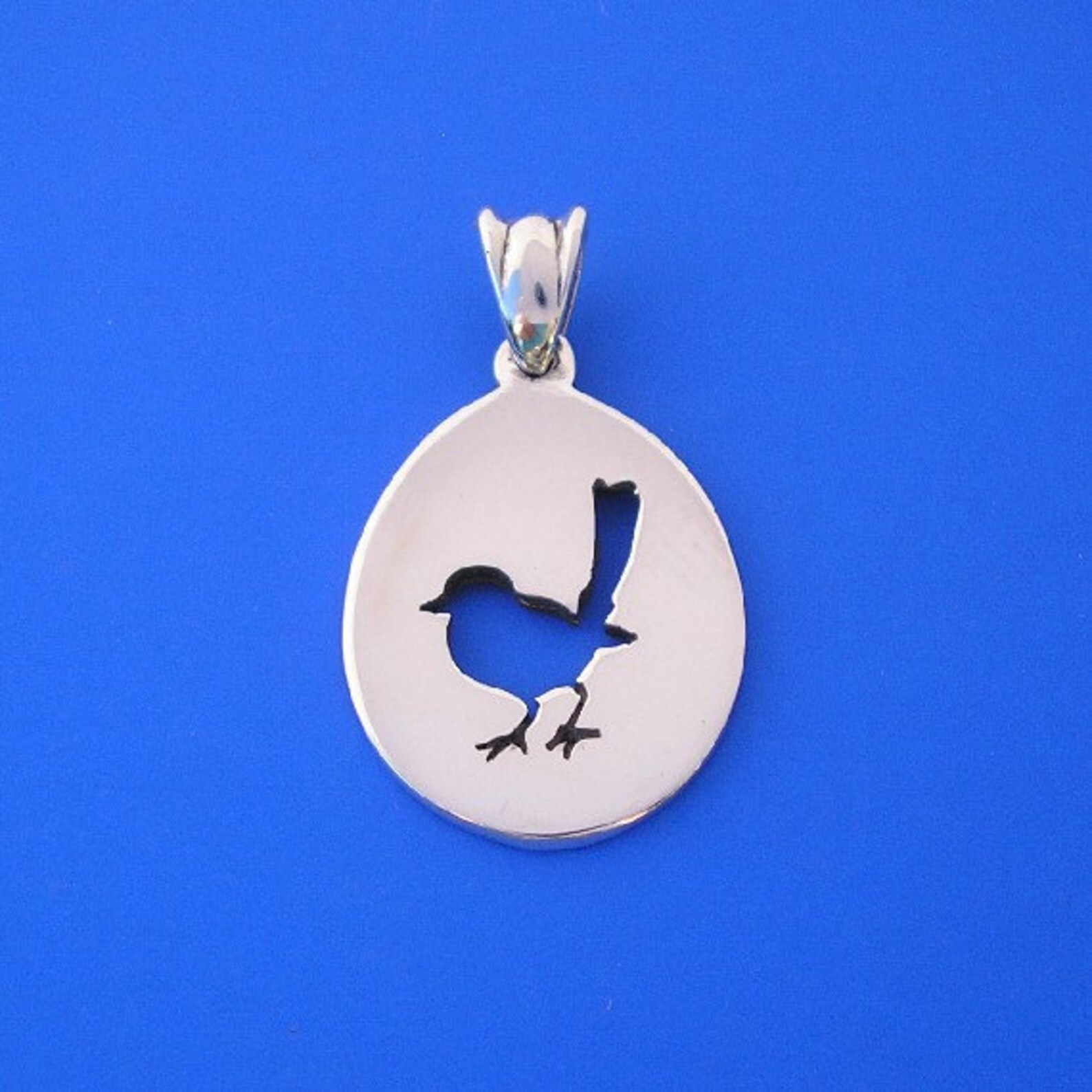 Silver Blue Wren Bird Pendant Hand Made Solid Silver - Etsy