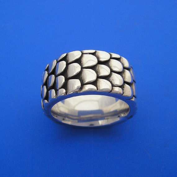 Silver Scale Ring Hand Made Solid Silver - Etsy UK
