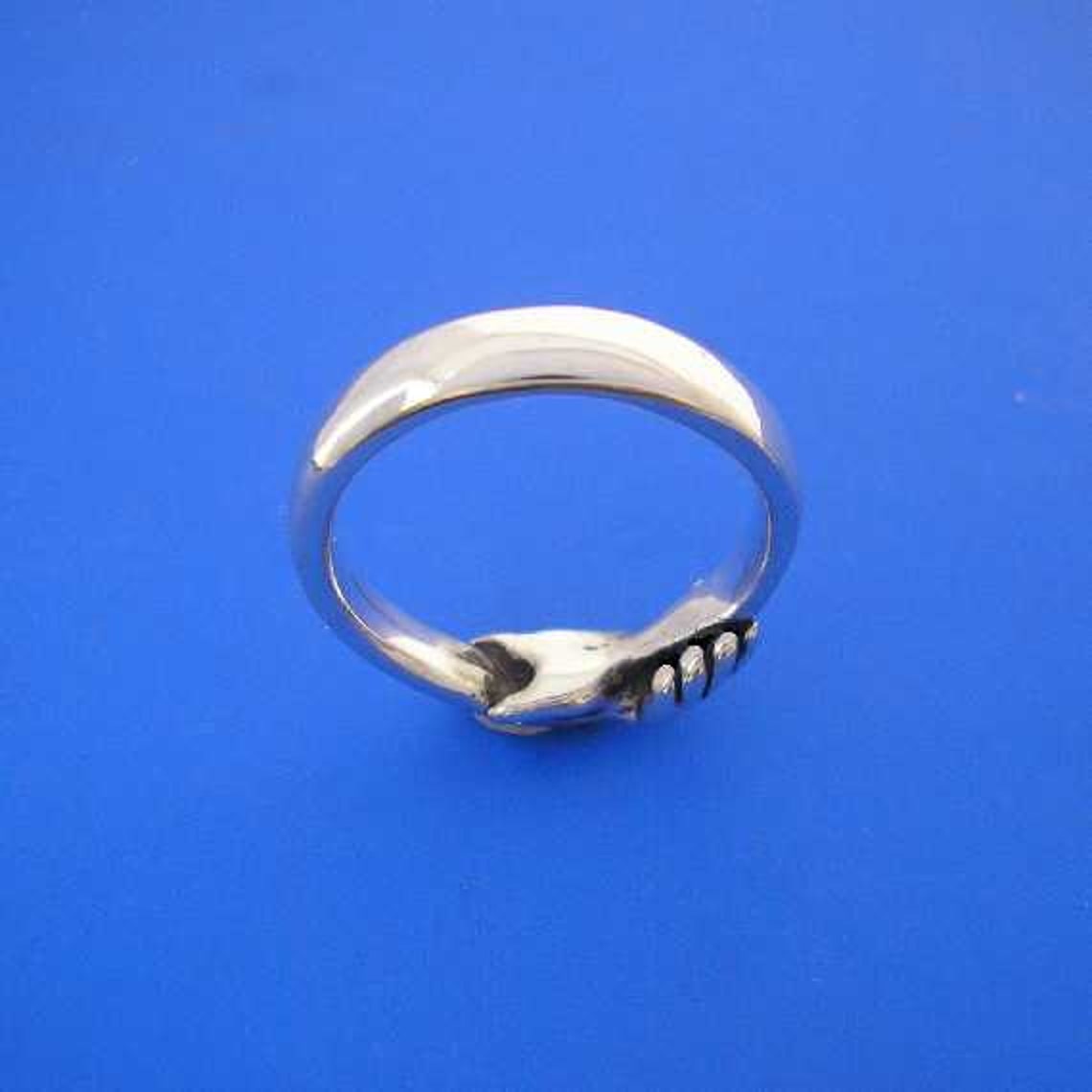 Silver Hands Ring Hand Made Solid Silver - Etsy
