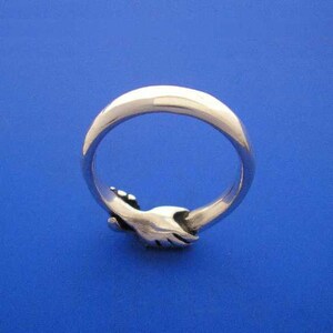 Silver Hands Ring , Hand Made Solid Silver - Etsy