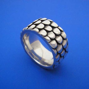 Silver Scale Ring , Hand Made Solid Silver - Etsy UK