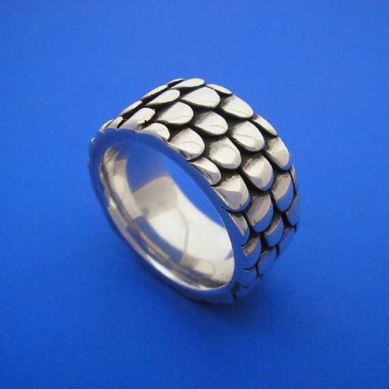 Silver Scale Ring Hand Made Solid Silver - Etsy UK