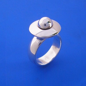 Silver Spaceship Spinning Ring Hand Made Solid Silver - Etsy