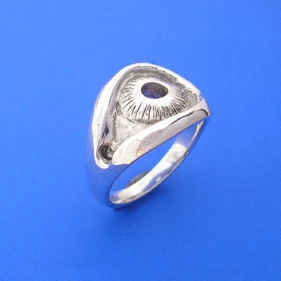Silver Eye Ring Hand Made Solid Silver | Etsy