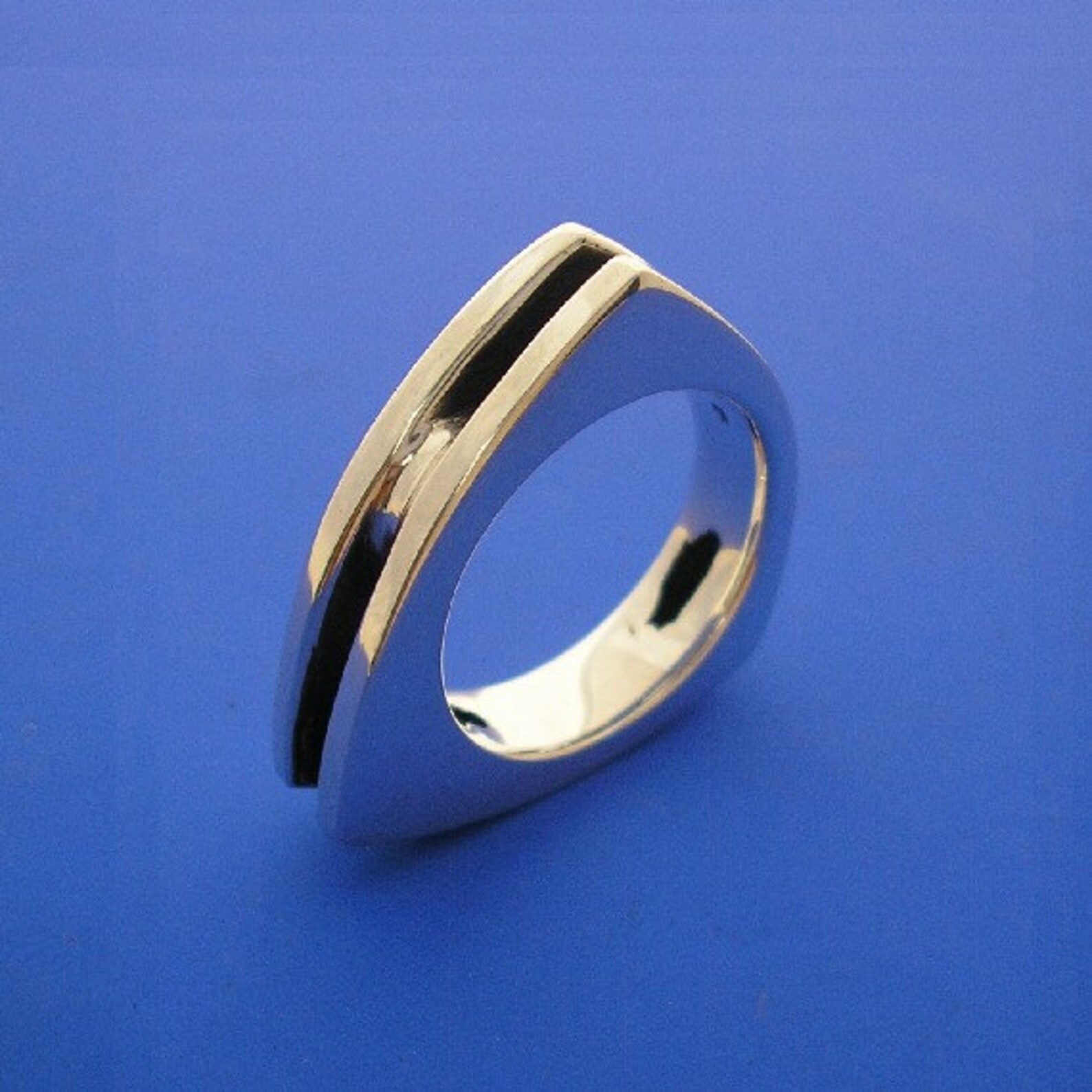 Silver Triangle Sculpture Ring Hand Made Solid Silver | Etsy