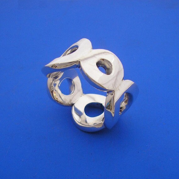 Silver O Circle Ring Hand Made Solid Silver | Etsy