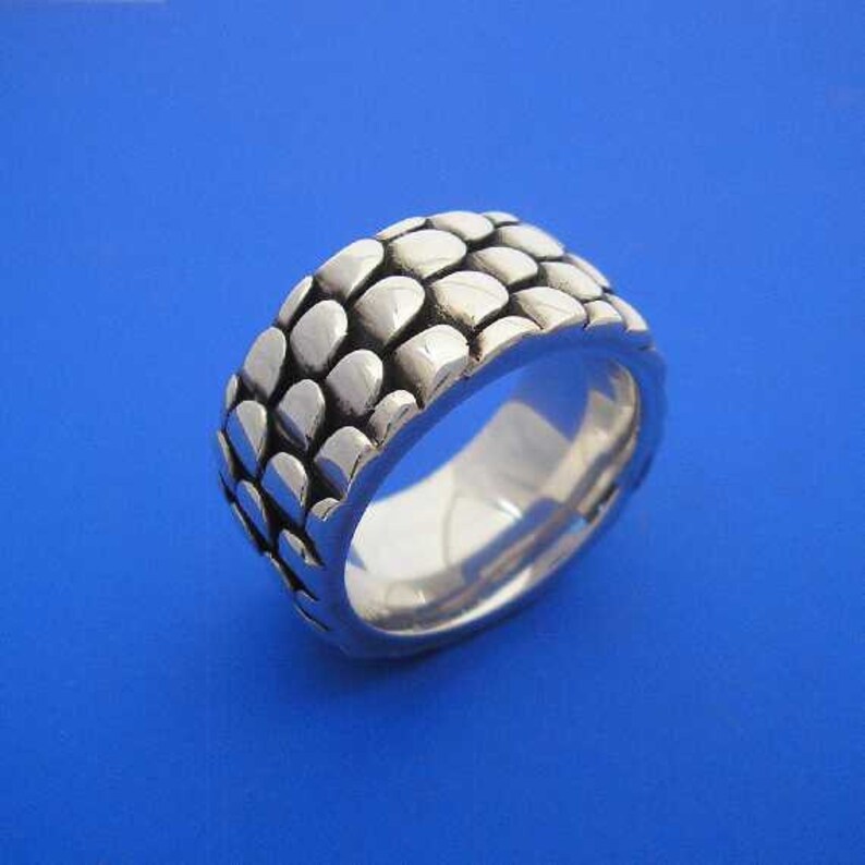 Silver Scale Ring Hand Made Solid Silver - Etsy UK