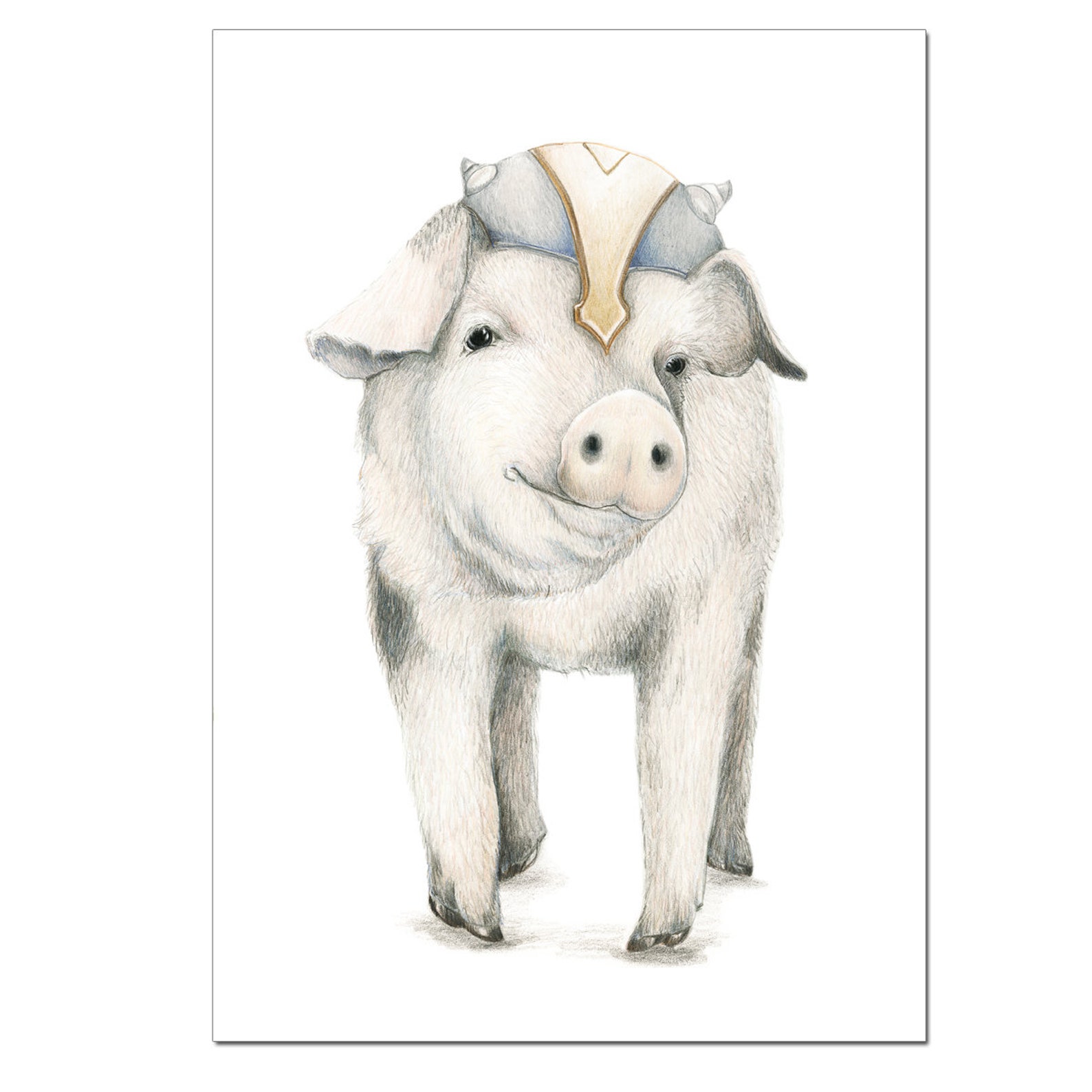 Viking Duck Bunny Pig Print Set of 3 A3 - Etsy