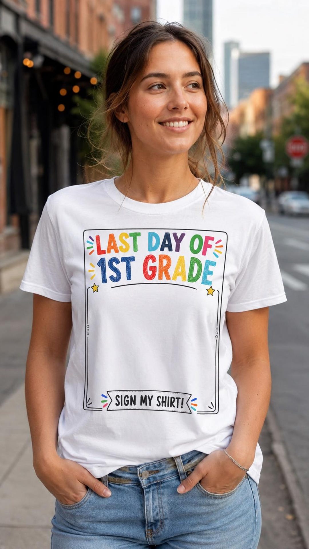 Last Day of 1st Grade Sign My Shirt PNG, First Grade Autograph Shirt ...