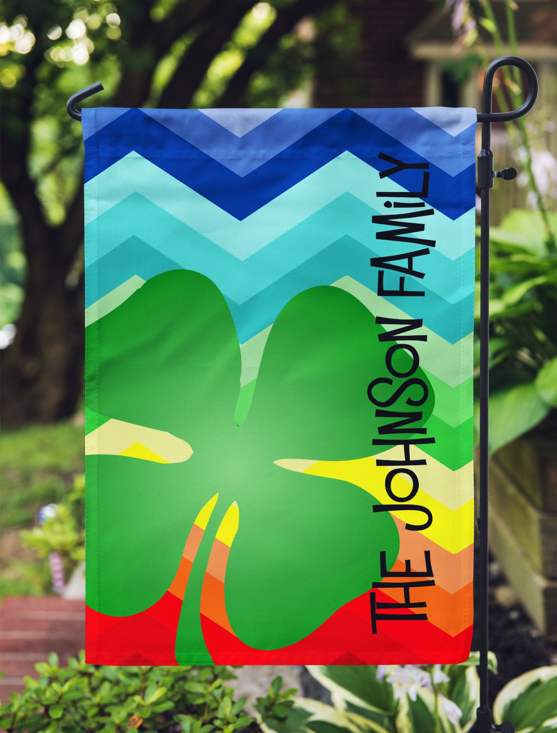 Personalized Garden Flag Custom monogram Yard Flag Green | Etsy