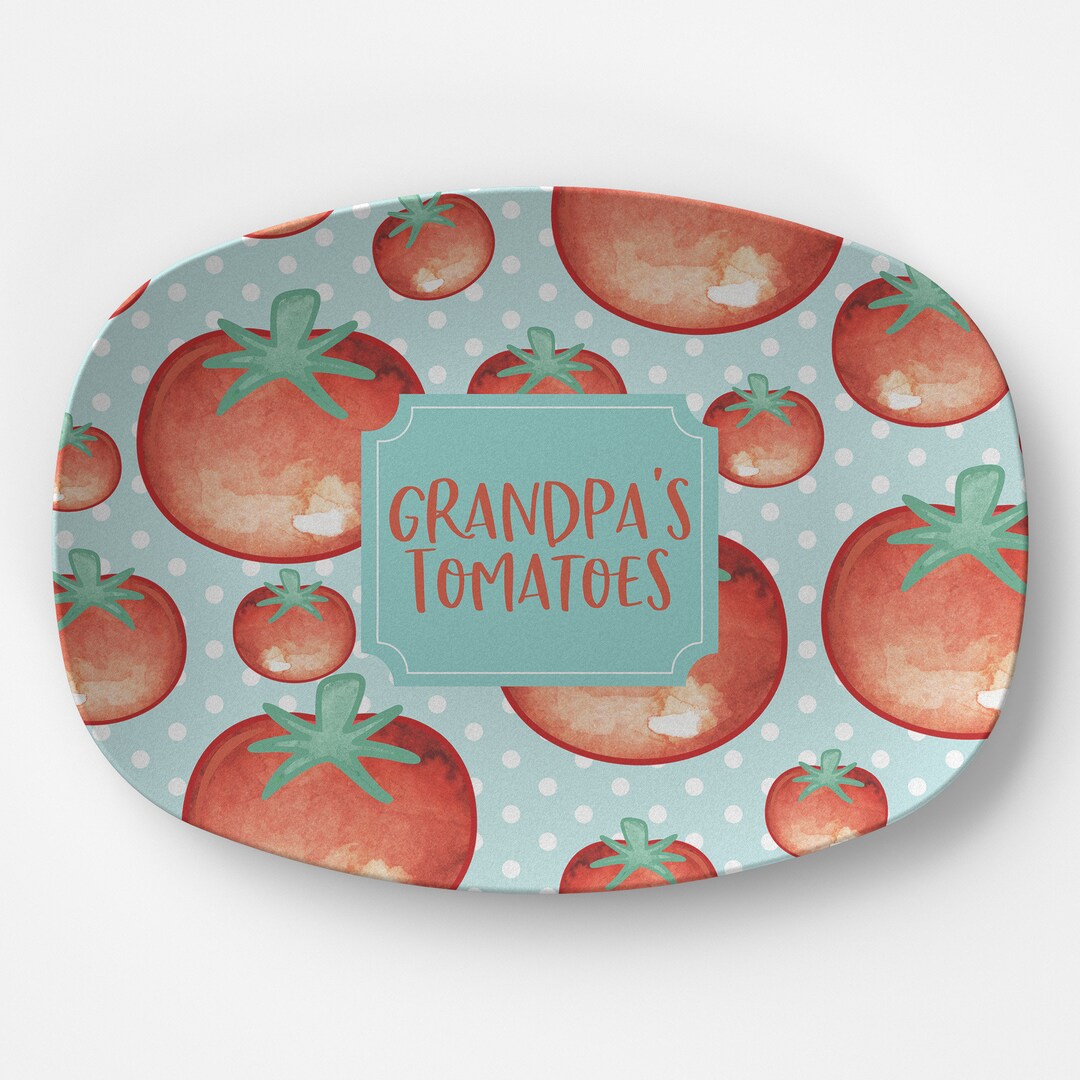 Personalized Platter | Tomatoes| Plastic Dinnerware | Family Name Plate ...